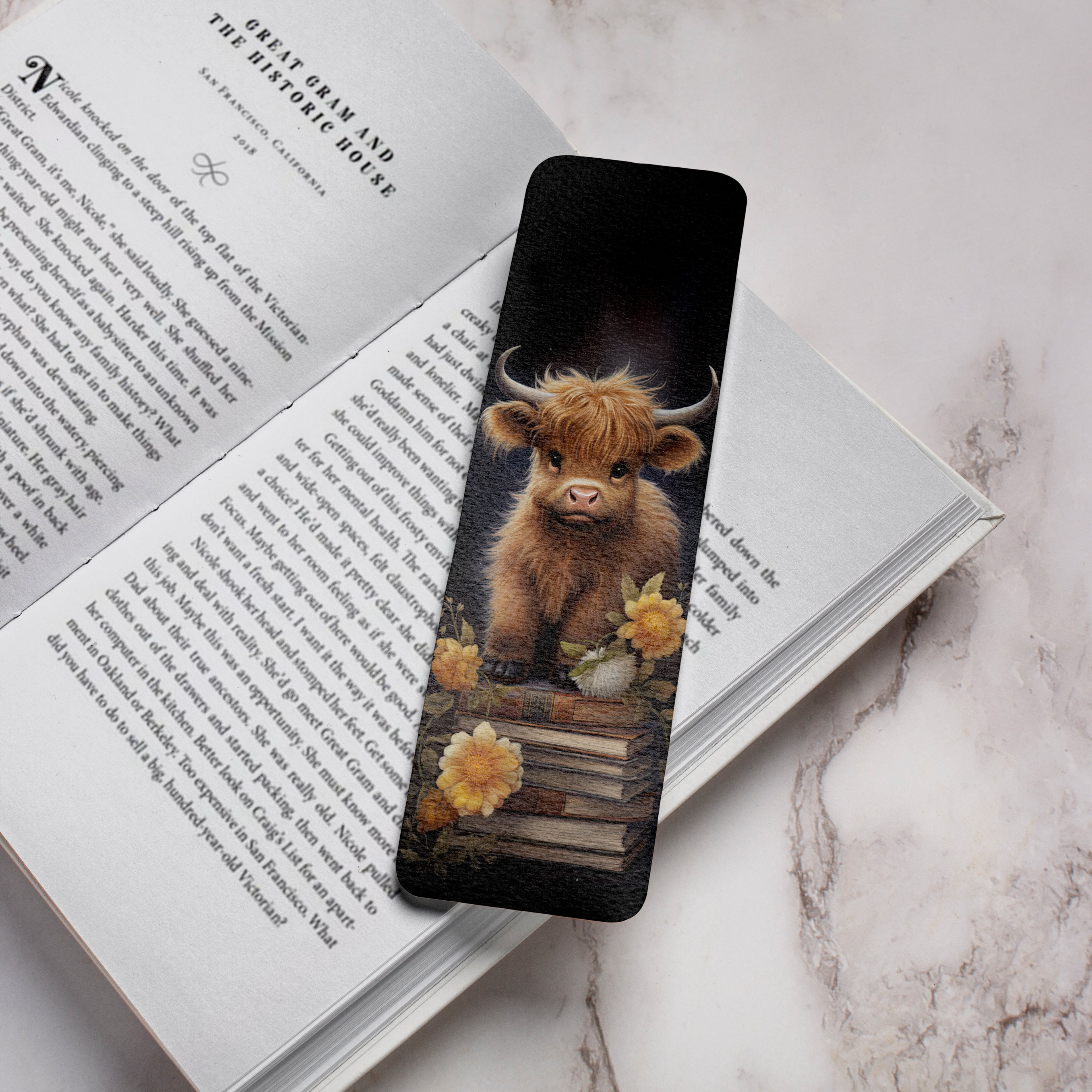 Baby Highland Cow Bookmark – Its Custom Press